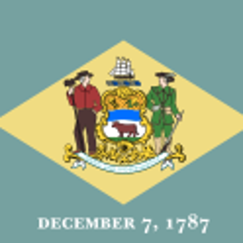 7 dic 1787 año - Delaware Becomes a State (Cinta de tiempo)