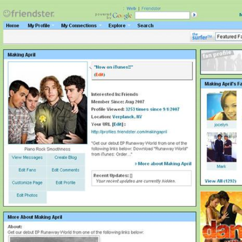 jan 1, 2002 - Friendster (Timeline)