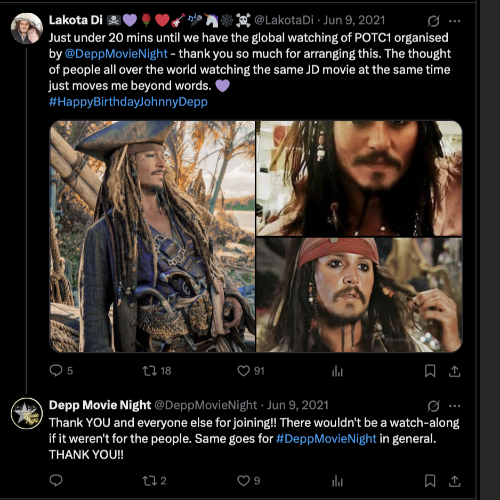 Depp Movie Night 24 Hour Marathon Watching | Streaming Tweeting ...