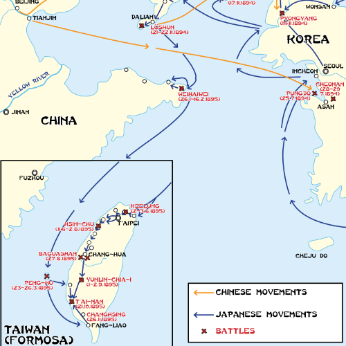 First Sino Japanese War Map