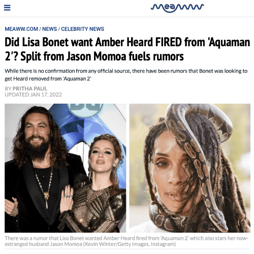 16 h, jan 13, 2022 y - MEDIA COVERAGE 13-17 January 202 Is Amber Heard ...