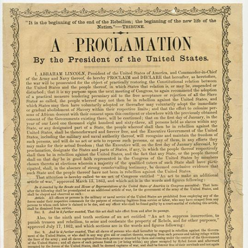 jan 1, 1863 - Emancipation Proclamation (Timeline)
