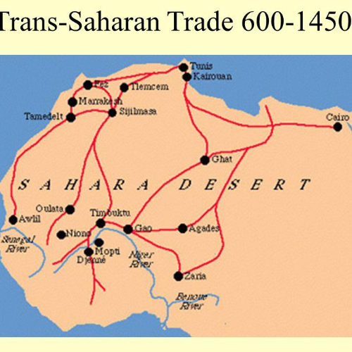 Trans Sahara Handelskaart Vereenigde Oostindische Compagnie