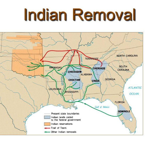 Indian Removal Act Of 1830 Map