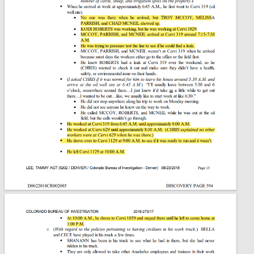 6h 45min, aug 13, 2018 y - Per CBI interview Chris arrives at Cervi 3 ...