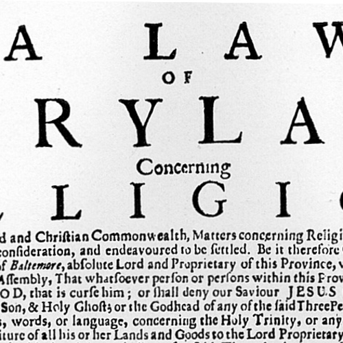 Maryland Act Of Toleration Is Passed