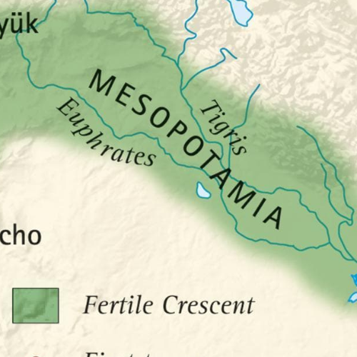 Mapa De Mesopotamia Con Ríos