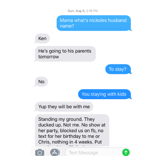 14h 16min, aug 5, 2018 y - Cassie texts Shanann (Timeline)