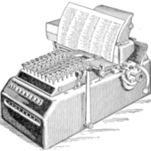 19 dic 1893 año - Primera calculadora automática (Cinta de tiempo)
