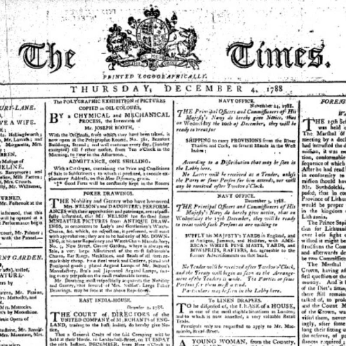 jan 1, 1785 - "Времена" (Timeline)