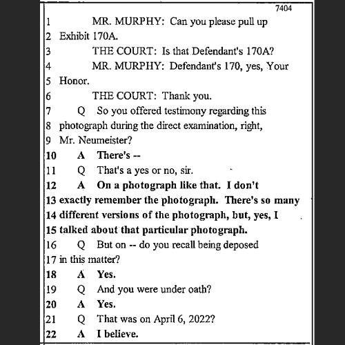 6 h, apr 6, 2022 y - Depp v Heard Bryan Neumeister Deposition (Timeline)