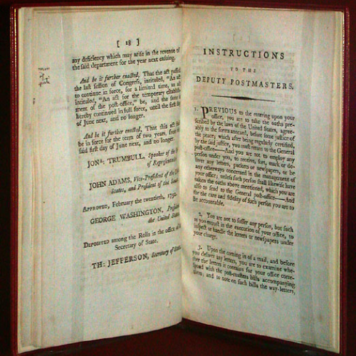feb 20, 1792 - 1792: The US Postal Service Act establishes the United ...