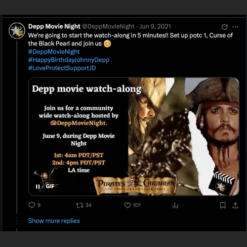 Depp Movie Night 24 Hour Marathon Watching | Streaming Tweeting ...