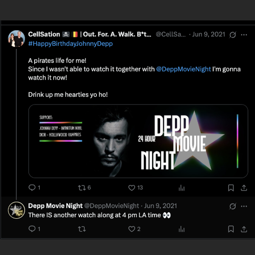 Depp Movie Night 24 Hour Marathon Watching | Streaming Tweeting ...