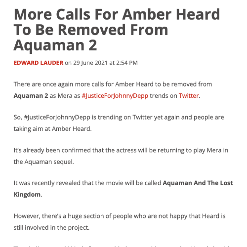 #JusticeForJohnnyDepp TRENDING (jun 27, 2021 – 12 h, jul 3, 2021 y ...