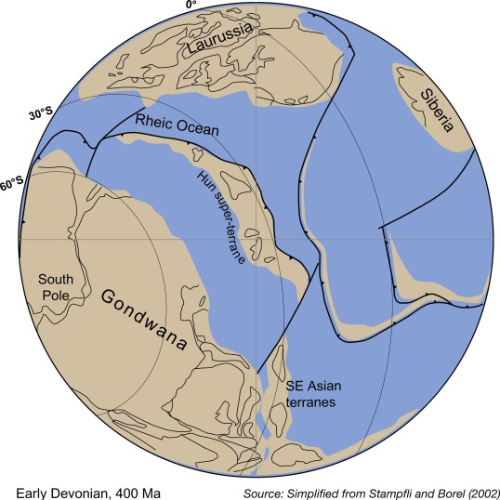 jan 1, 400000000 BC - Earth at 400 MYA (Timeline)