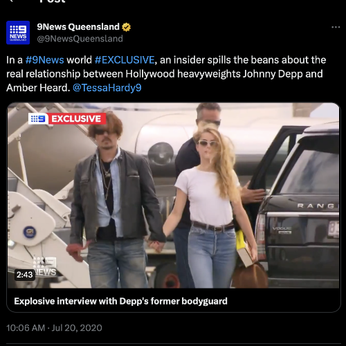 10h 30min, jul 20, 2020 y - 9 NEWS AUSTRALIA Johnny Depp and Amber ...